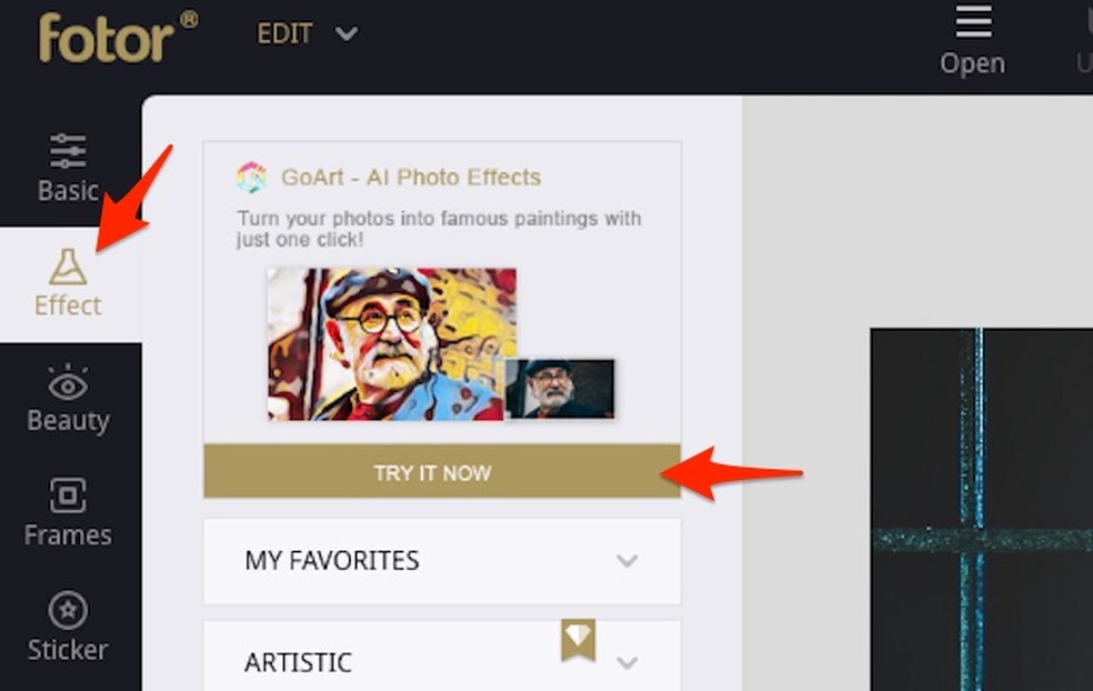 Como transformar fotos em obras de arte com o Fotor