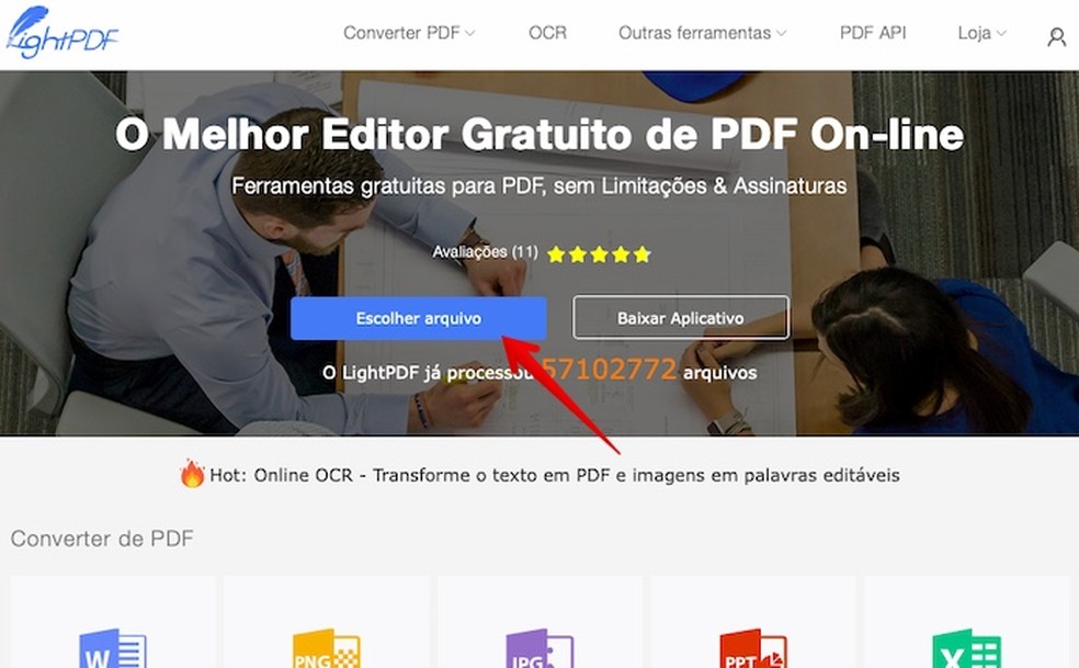Como editar PDF online com o LightPDF