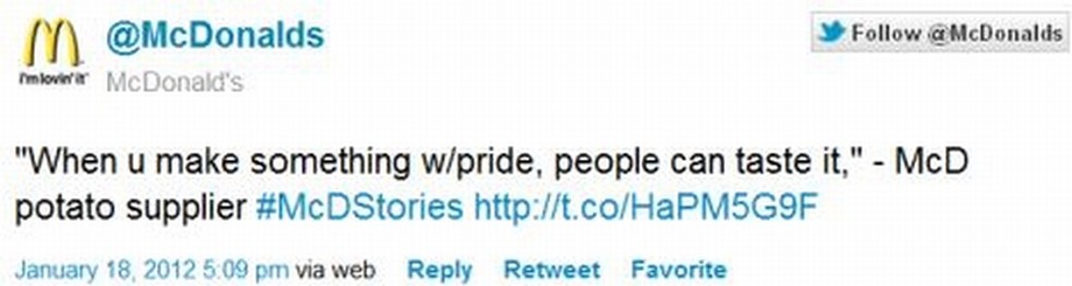 McDonalds faz promoção no Twitter e vira alvo de críticas