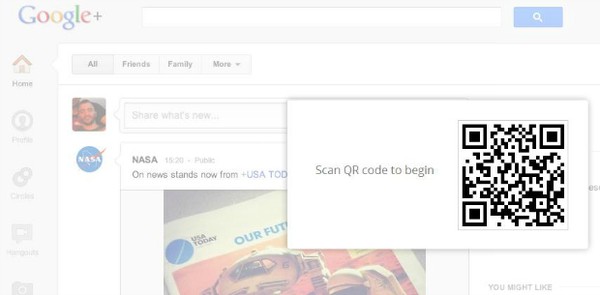 Experimento une Chrome, Google+ e QR-Codes para aprimorar a interação
