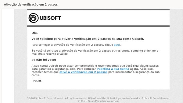 Como ativar verificação de duas etapas no Rainbow Six: Siege