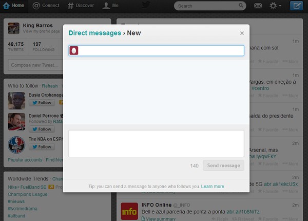 Como enviar mensagens privadas por 'inbox' no Facebook, Twitter e outros