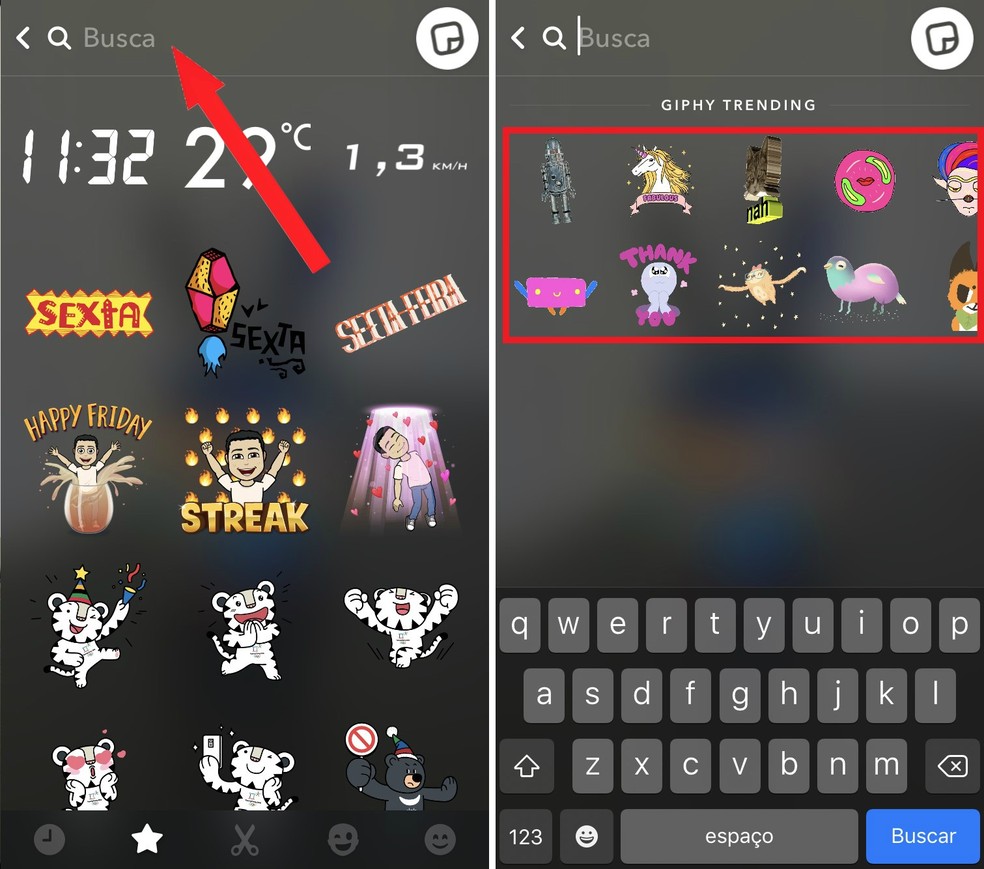 Como usar GIFs no Snapchat