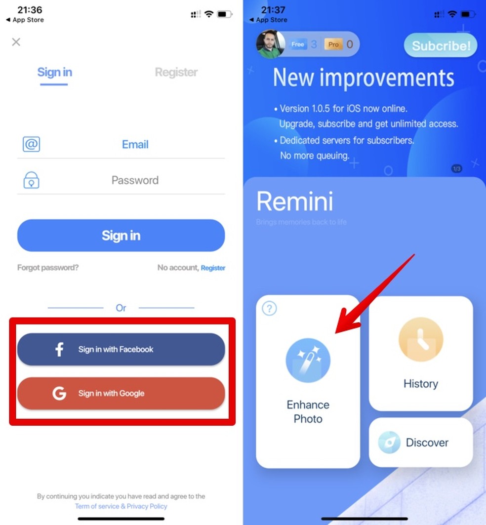 Como usar o app Remini para restauração de fotos antigas ou borradas