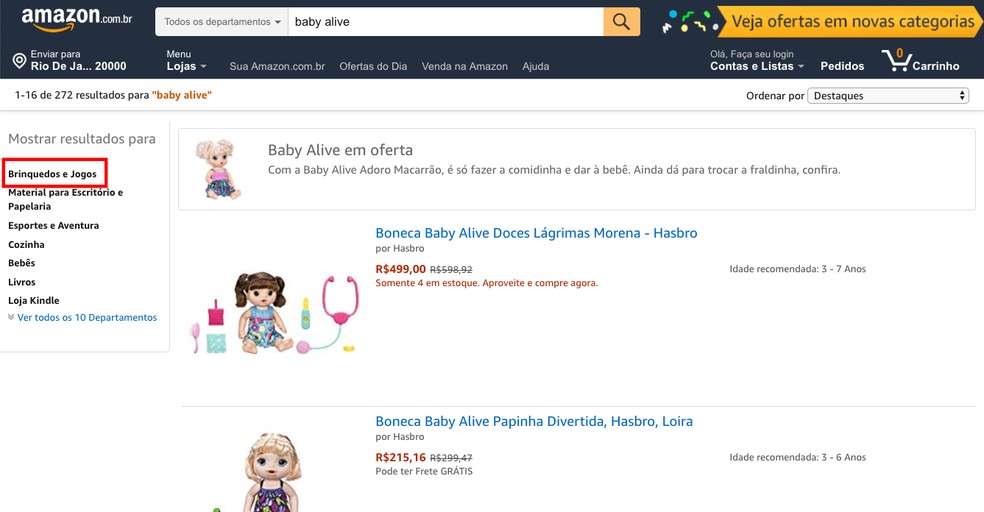 Como comprar produtos vendidos e entregues pela Amazon Brasil