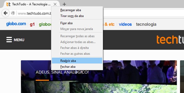 Como recuperar uma aba fechada no Chrome, Firefox, Edge, Opera e Safari