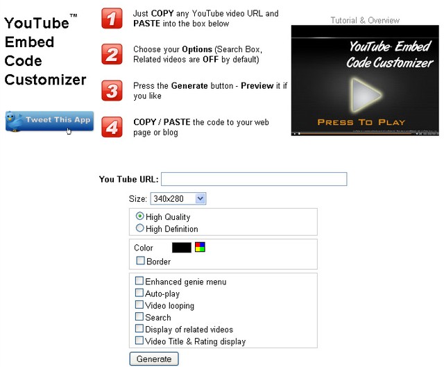 Como customizar YouTube codes
