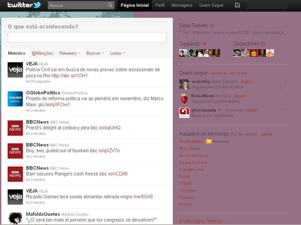 Como deixar a sidebar transparente no Twitter