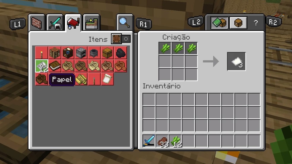 Como fazer papel no Minecraft