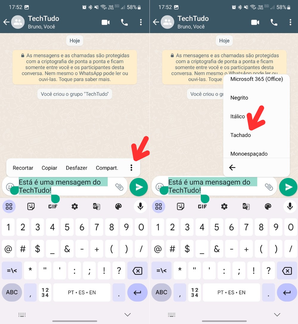 Como sublinhar no WhatsApp? Veja como riscar palavras no app