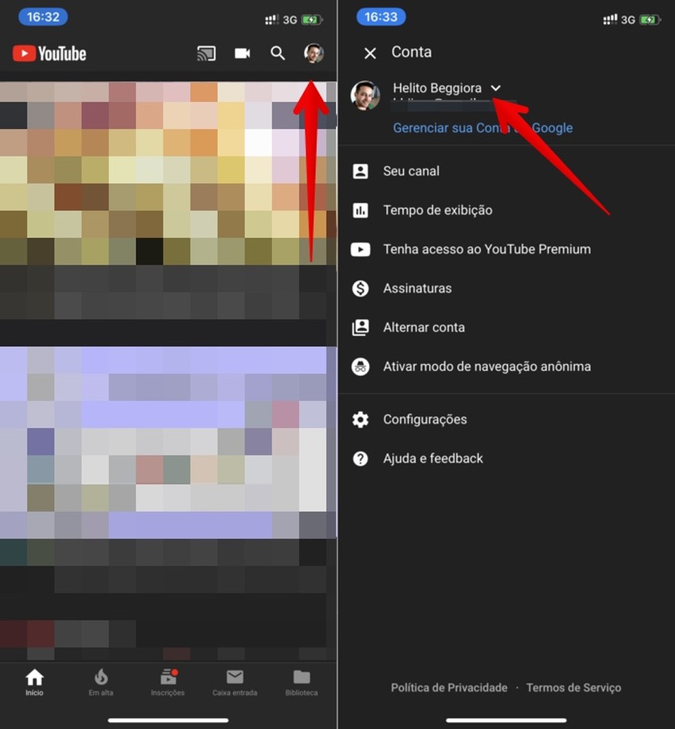 Como fazer login no YouTube pelo celular