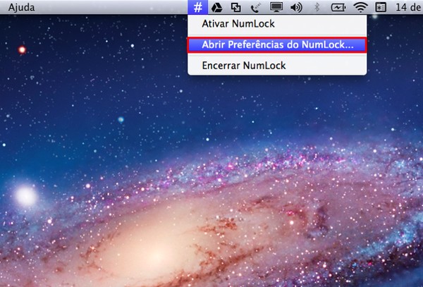 Como simular a função 'Num Lock' no teclado de um Macbook