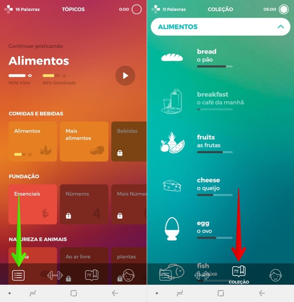 Como aprender inglês sozinho com o app Drops