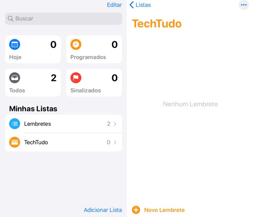 Como colocar lembrete no iPhone (iOS)