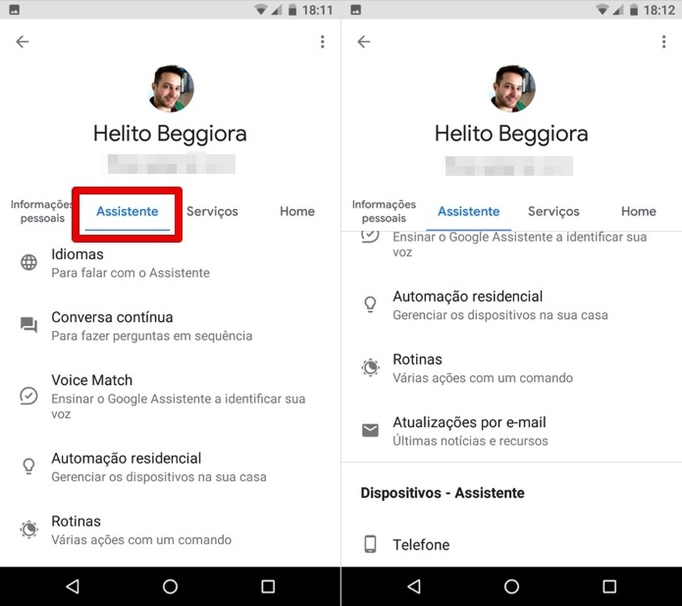 Como configurar a Google Assistente