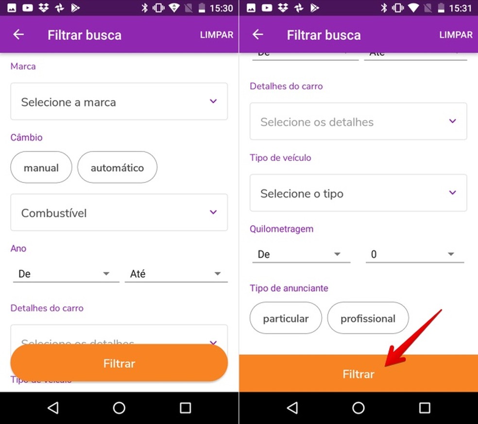 Carros usados e novos: como fazer a busca pela OLX no celular