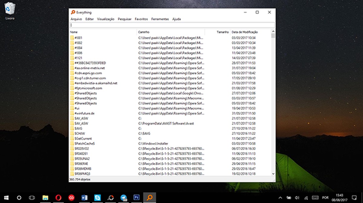 Everything, app do VoidTools, encontra qualquer arquivo dentro do PC