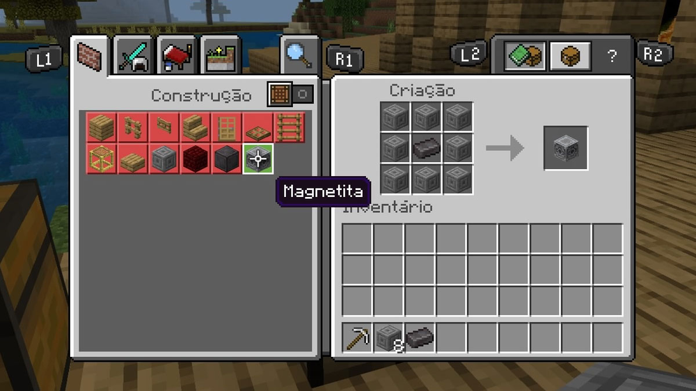 Como fazer bússola no Minecraft