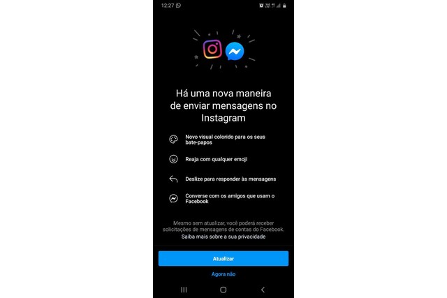 Instagram começa integração com Facebook e une conversas do Messenger