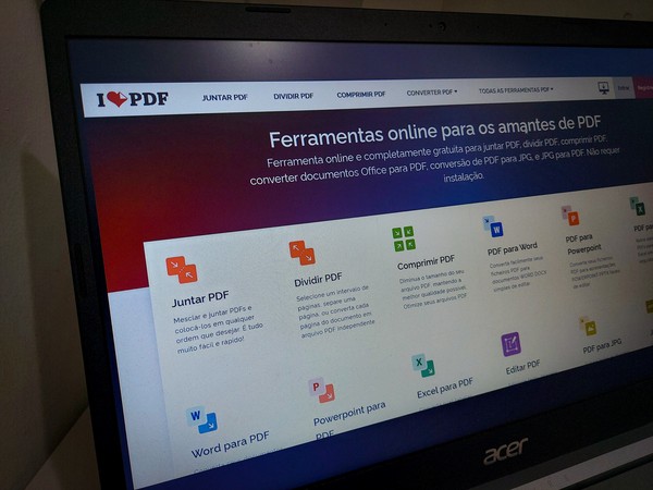 Como separar PDF online com o I Love PDF