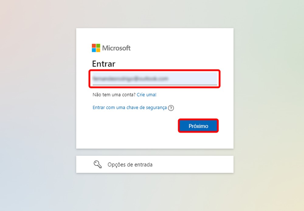 Como entrar direto no Hotmail (Outlook.com) sem precisar digitar senha
