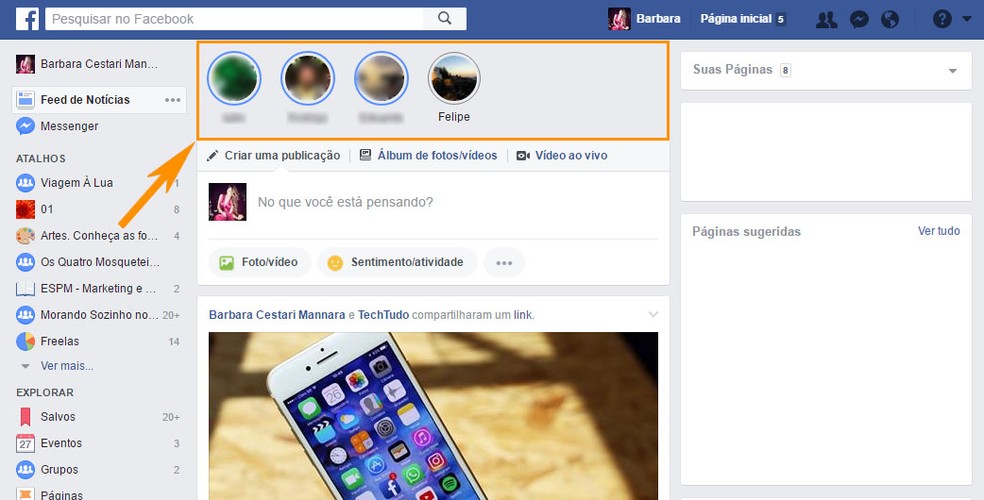 Como ver fotos e vídeos do Facebook Stories no PC usando Chrome
