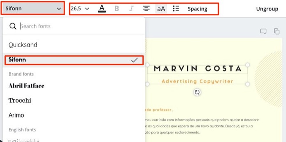 Como criar uma carta de apresentação com o Canva