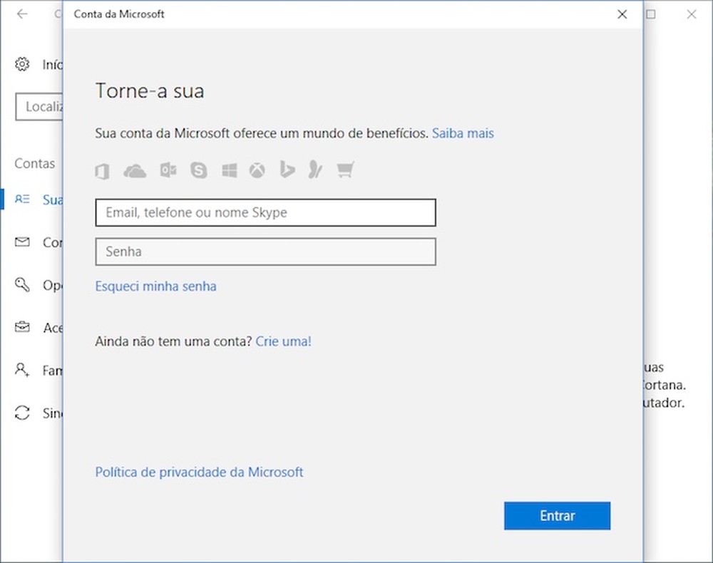 Como mudar a conta Microsoft de um PC com Windows 10