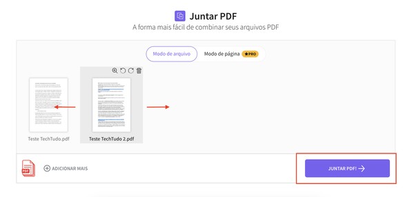Como juntar PDF online e grátis pelo site Smallpdf