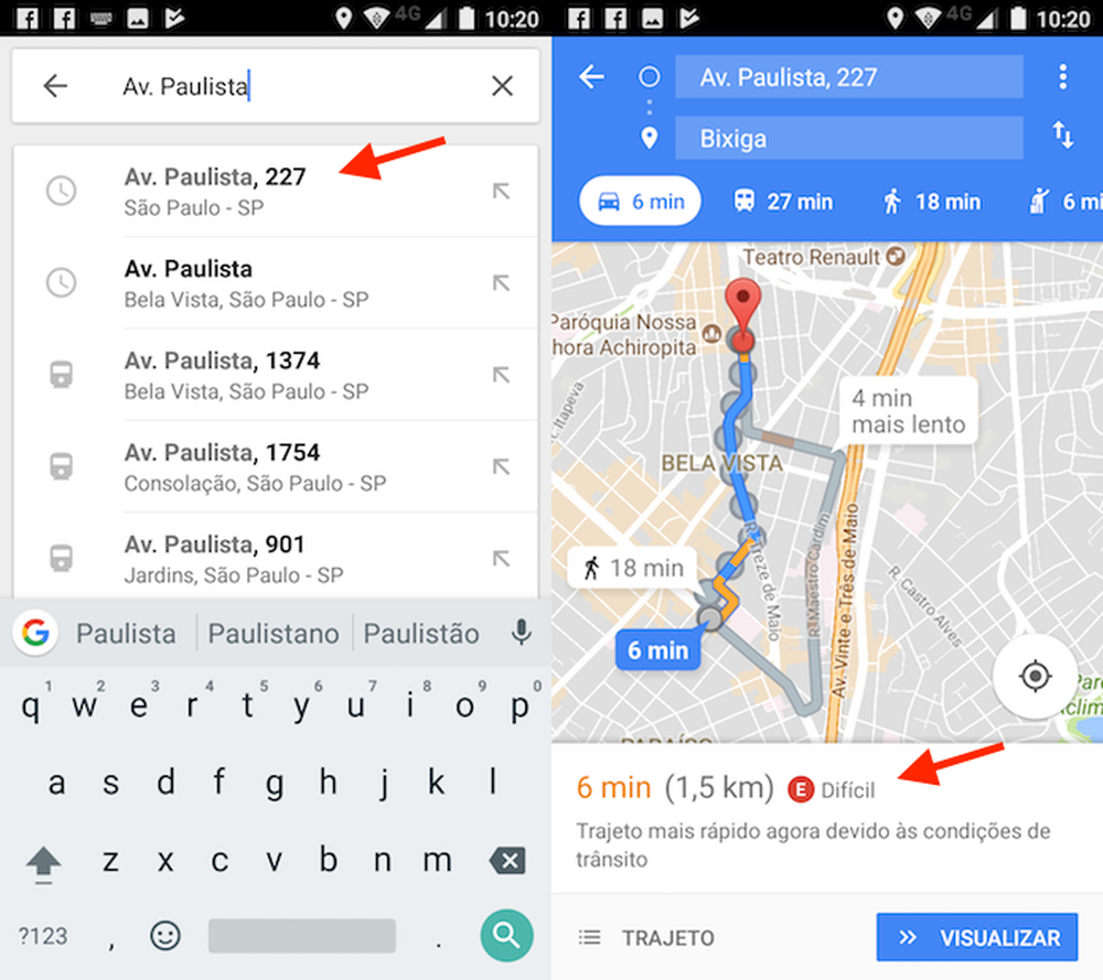 Como ver informações sobre estacionamento no Google Maps para celular