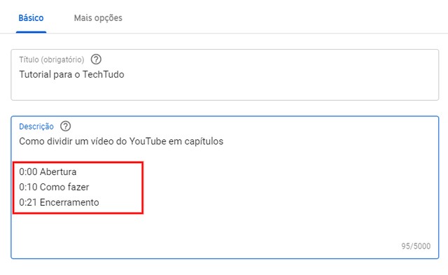 Como dividir vídeos do YouTube em capítulos