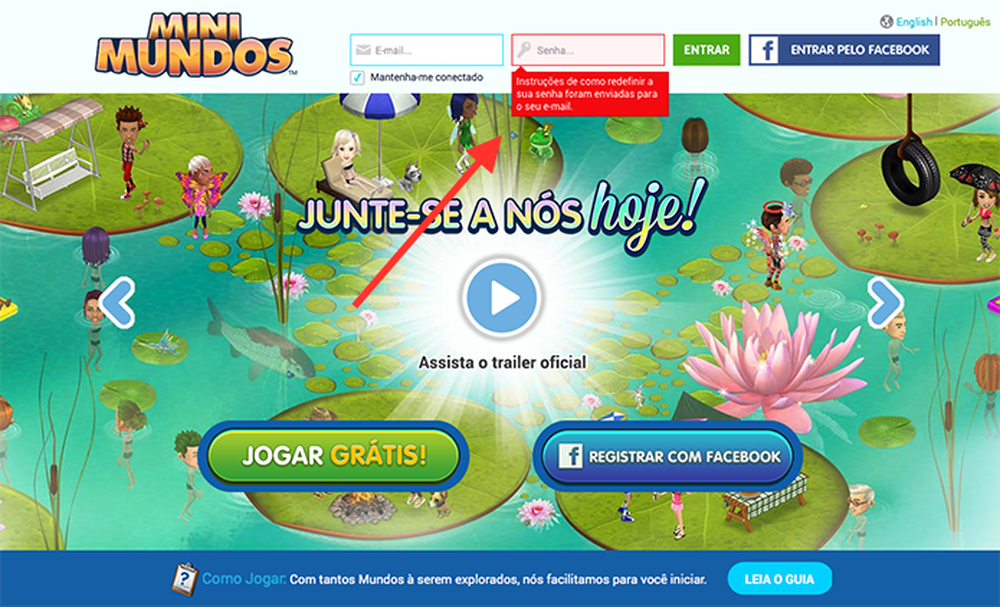 Como recuperar conta e perfil em MiniMundos