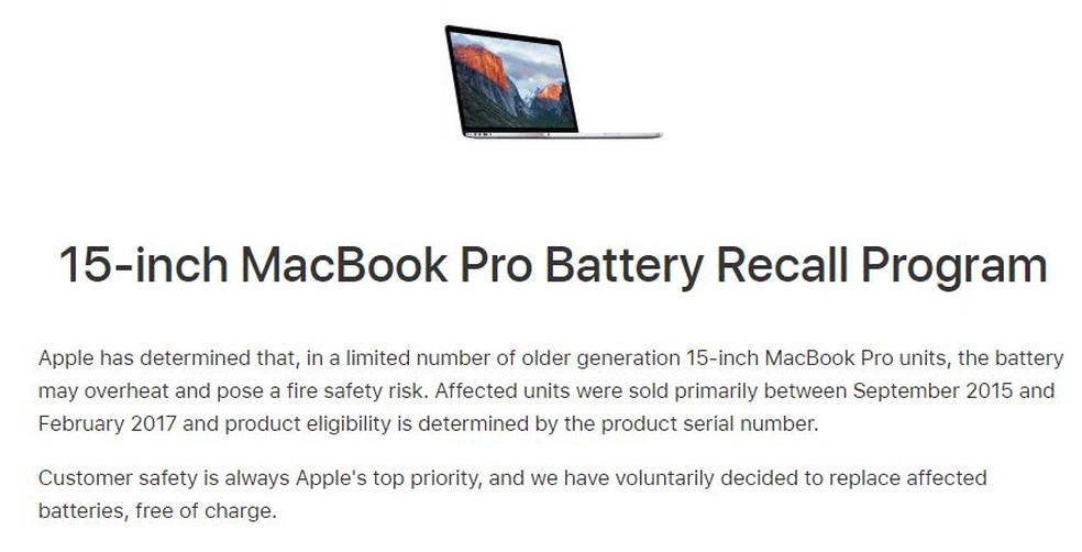 Apple faz recall de MacBooks Pro por conta de risco de incêndio na bateria