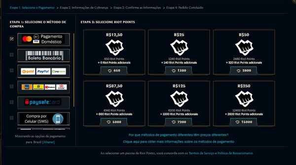 Como comprar Riot Points (RP) no League of Legends, MOBA da Riot Games