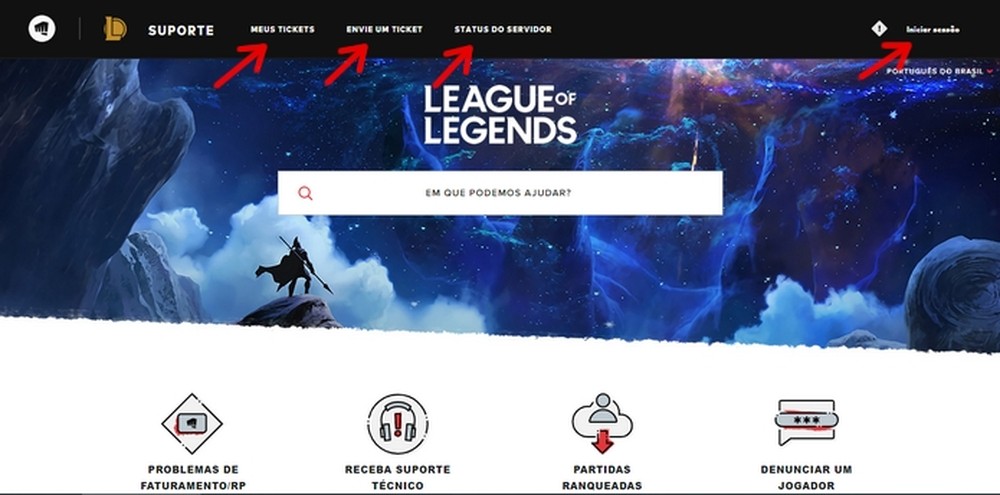 Como mandar ticket para a Riot e reportar erros no LoL e mais games