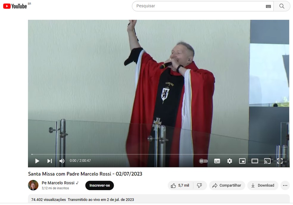 Missa do Padre Marcelo Rossi hoje: como assistir à cerimônia ao vivo