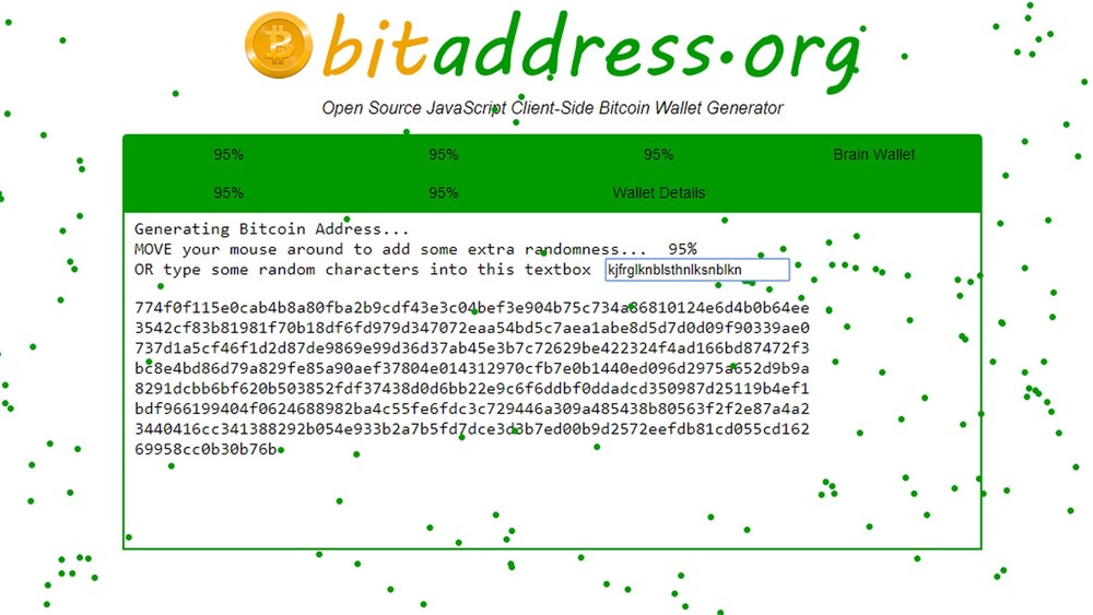 Como gerar uma carteira de bitcoin usando o BitAddress