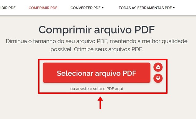 I Love PDF: como comprimir PDF pelo site