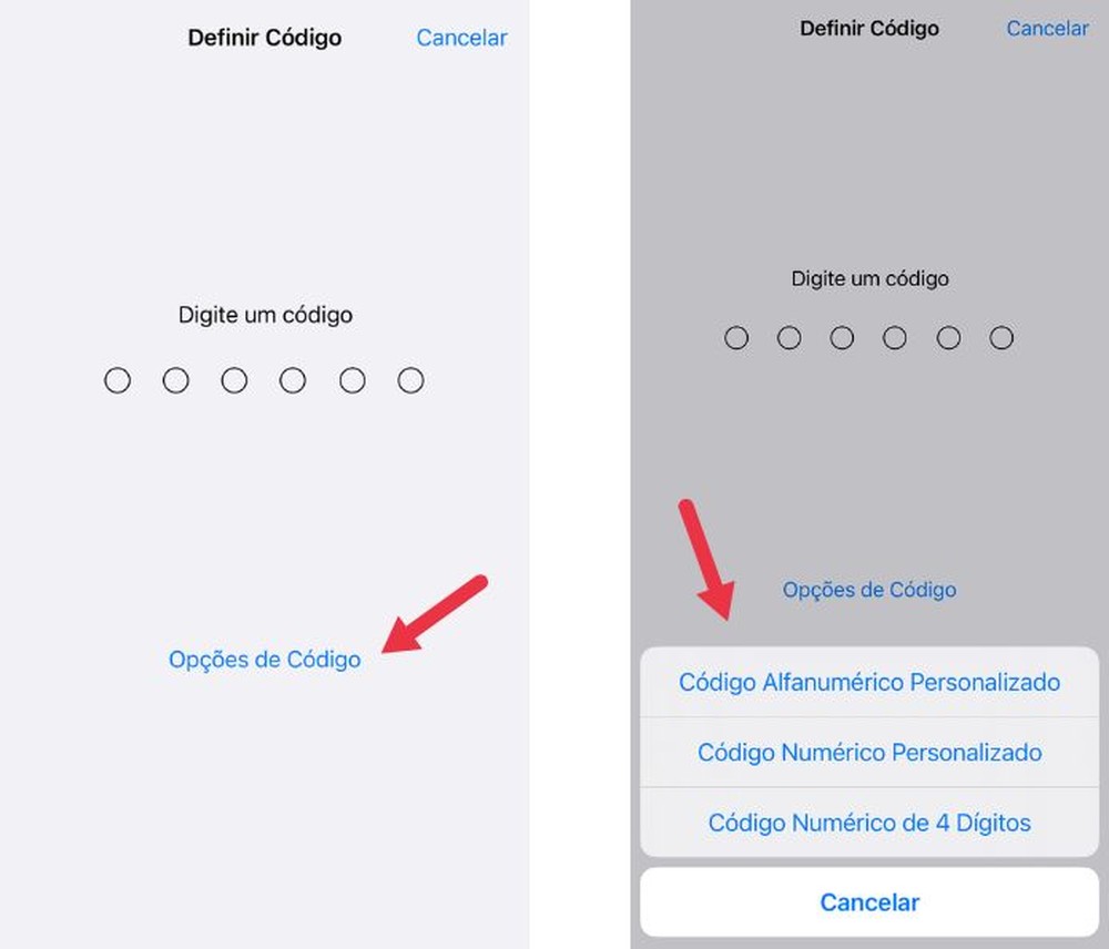 Como colocar senha no iPhone (iOS) por código, Touch ID ou Face ID