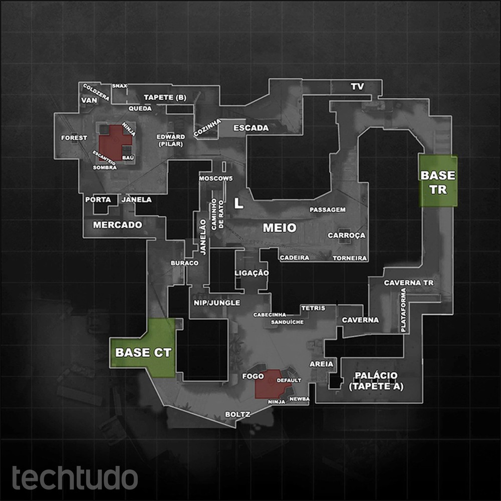 Mirage no CS:GO: veja nomes dos lugares no mapa competitivo do jogo