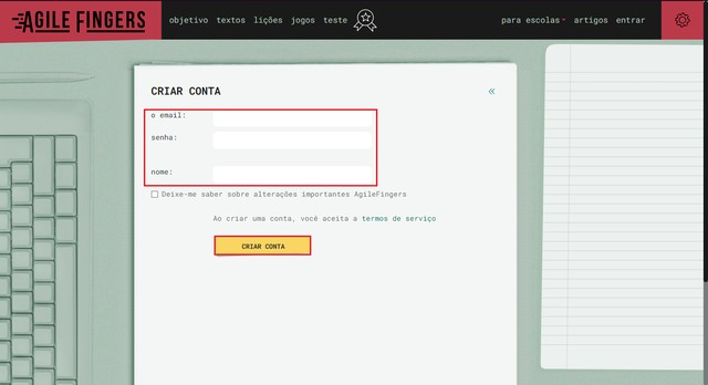 Agile Fingers: como usar site para aprender a digitar mais rápido no PC