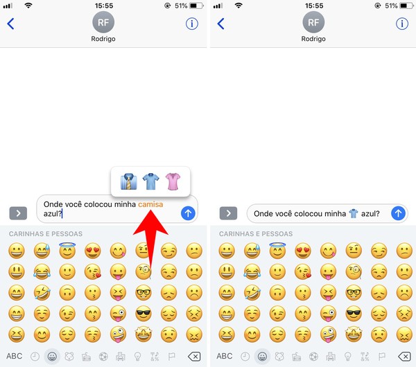 Como transformar palavras em emojis no iMessage