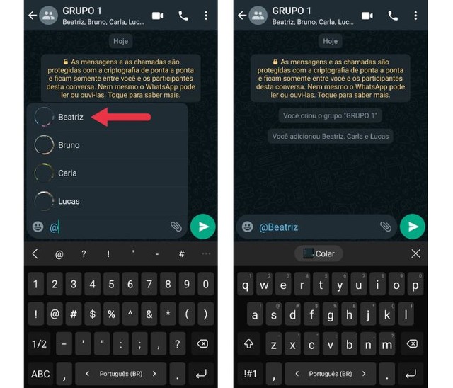 Como marcar todos no grupo do WhatsApp