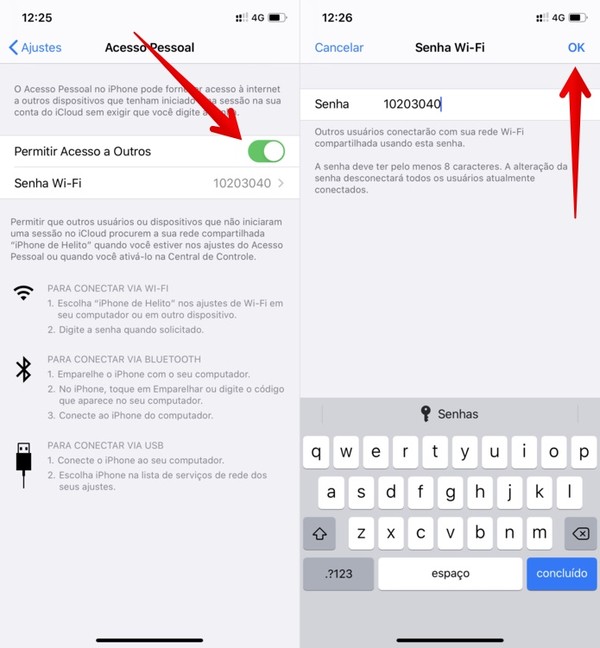 Como usar iPhone XR como roteador Wi-Fi
