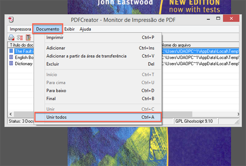 Como juntar dois arquivos no PDF Creator
