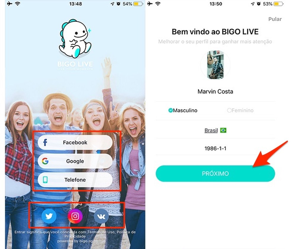 Como usar o aplicativo Bigo Live para fazer uma transmissão ao vivo