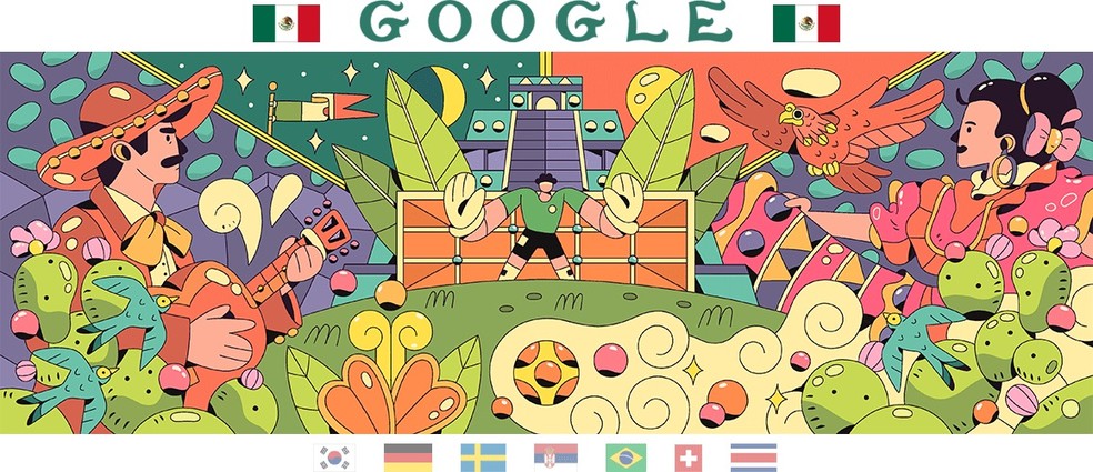 Copa do Mundo 2018: Doodles mostram Brasil e outros países que jogam hoje