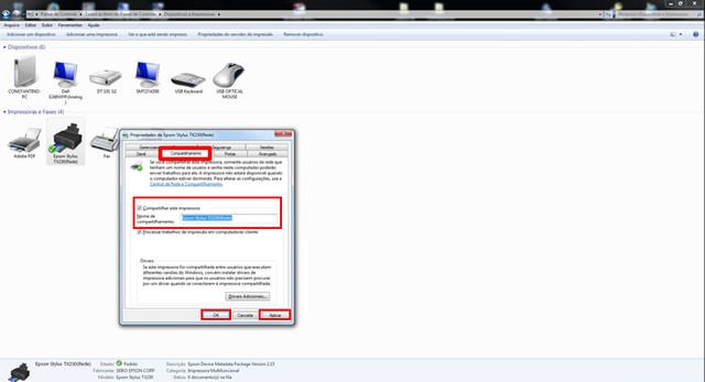 Como configurar um scanner ou impressora em rede?