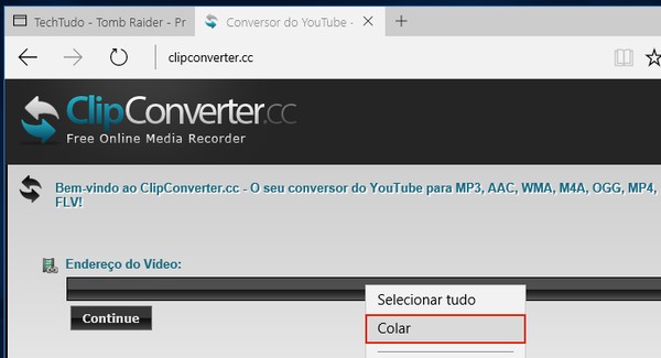 Como usar o ClipConverter para fazer download do YouTube