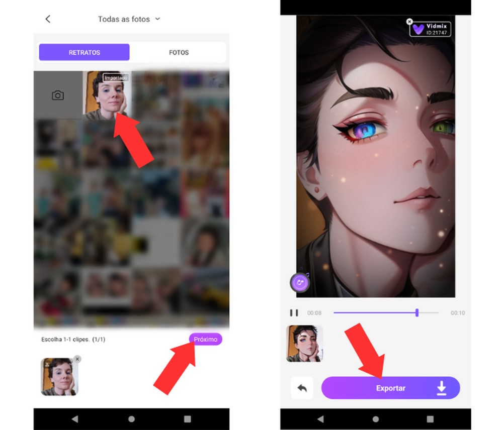 Como usar o aplicativo Vidmix para ‘virar anime’